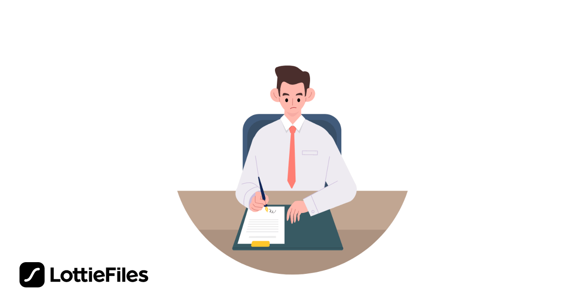 Free Sign a document Animation by Five dimension studio | LottieFiles