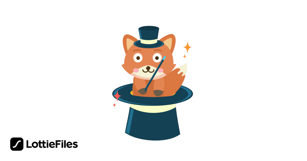 Free Cute Fox does Magic Above the Hat Animation by Kang Motion Studio ...