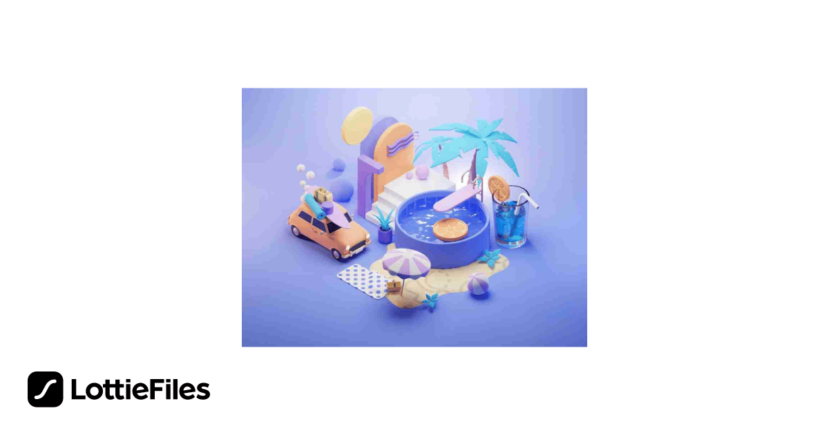 Free 3D Summer Vacations Animation by Irfan M. | LottieFiles