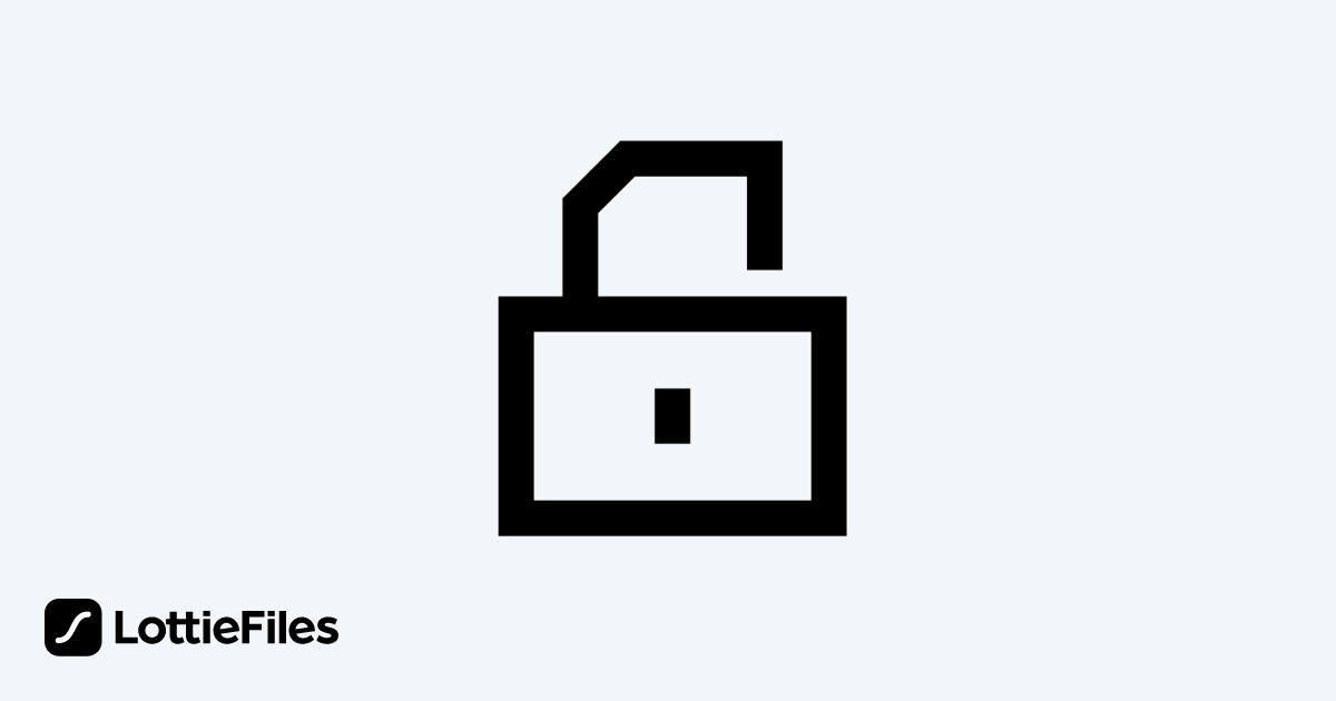 Free Unlock Animation by o0o | LottieFiles
