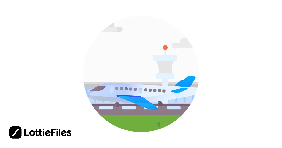 Free Flight arrival at airport Animation by MD Abdur Rahim | LottieFiles