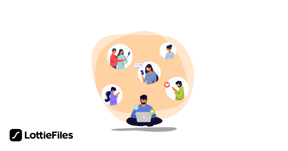 Free Orange Network Animation by Steve Miller 🪐 | LottieFiles