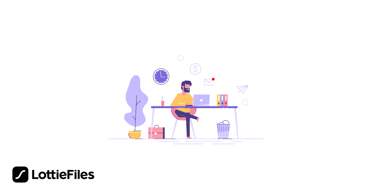 Free Working Handsome Man Animation by Bashir Ahmad | LottieFiles