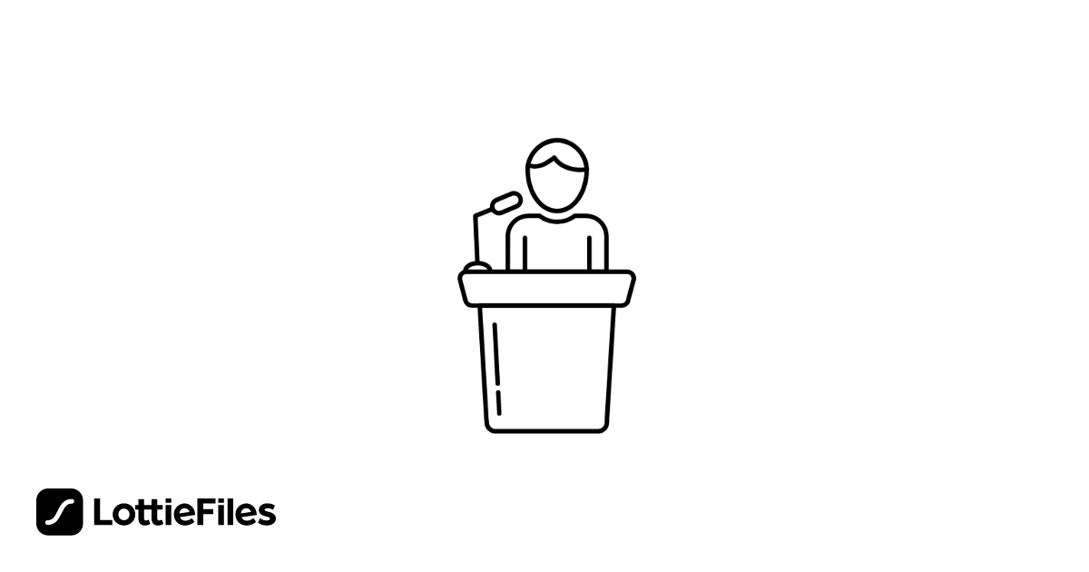 Free Public Speaker. Animation by Boltbite | LottieFiles
