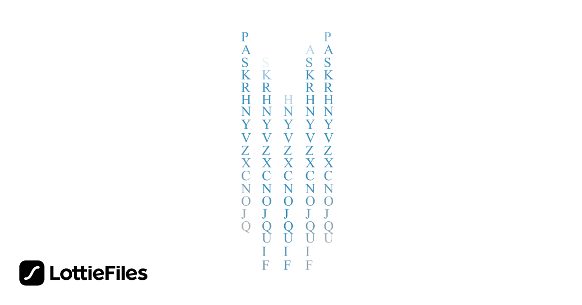 Free Matrix Letters Animation by Mert Çalışkanyürek | LottieFiles