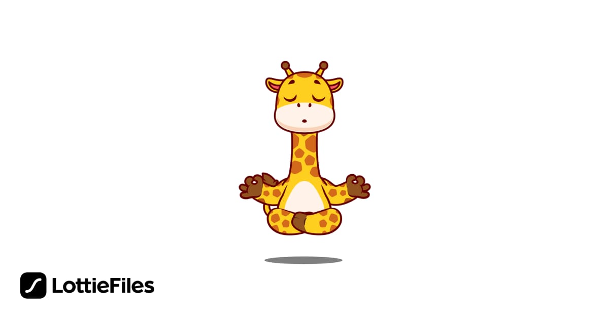 Free Meditating Giraffe Animation by Bashir Ahmad | LottieFiles