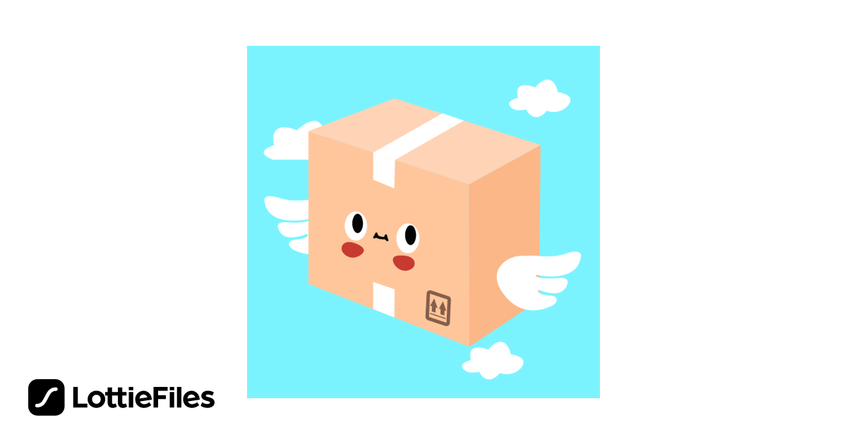 Colis qui vole by Victor Wallart - LottieFiles