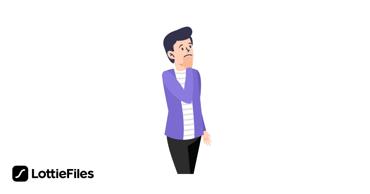 Free Thoughtful guy Animation by konstaner | LottieFiles