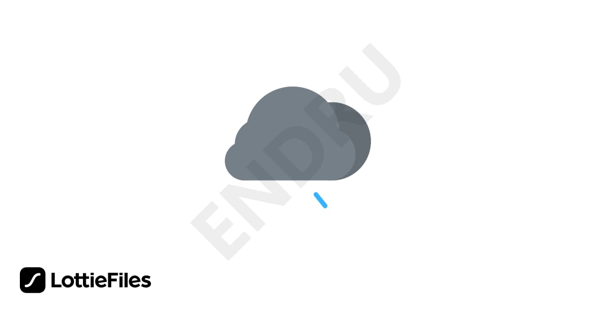 Free Cloud Drizzling Weather Forecast Animation by Endru | LottieFiles