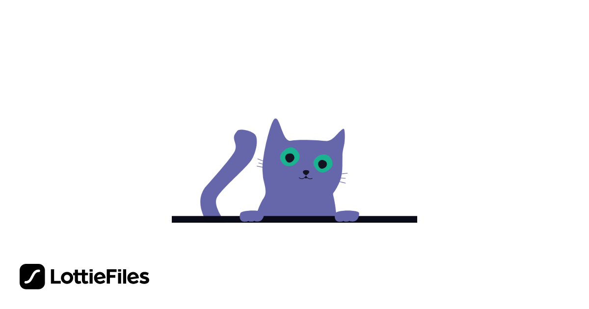 Free Very Peri cat. Blink and meow. Animation by konstaner | LottieFiles