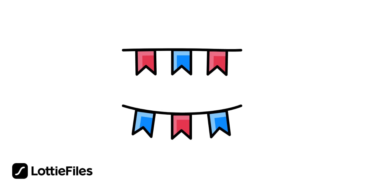 Free Flags Garland Animation by Victoria Shelest | LottieFiles