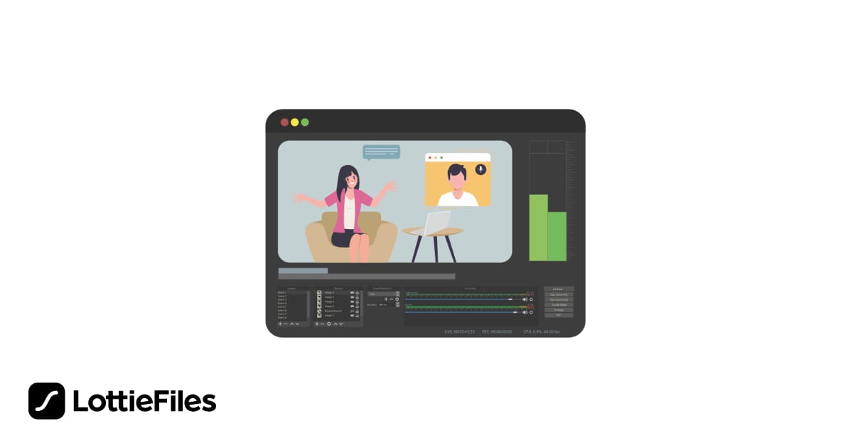 Free Live streaming video editing studio Animation by FrontDigit ...