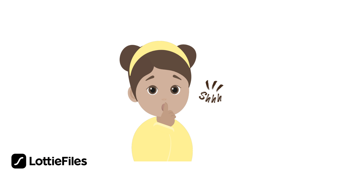 Free Be quiet girl Animation by Violetta Miroshnichenko | LottieFiles