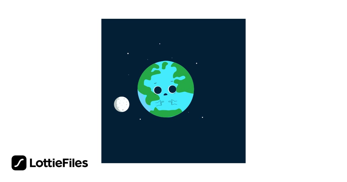 Free Earth & Moon Animation by Panji Wicaksono | LottieFiles