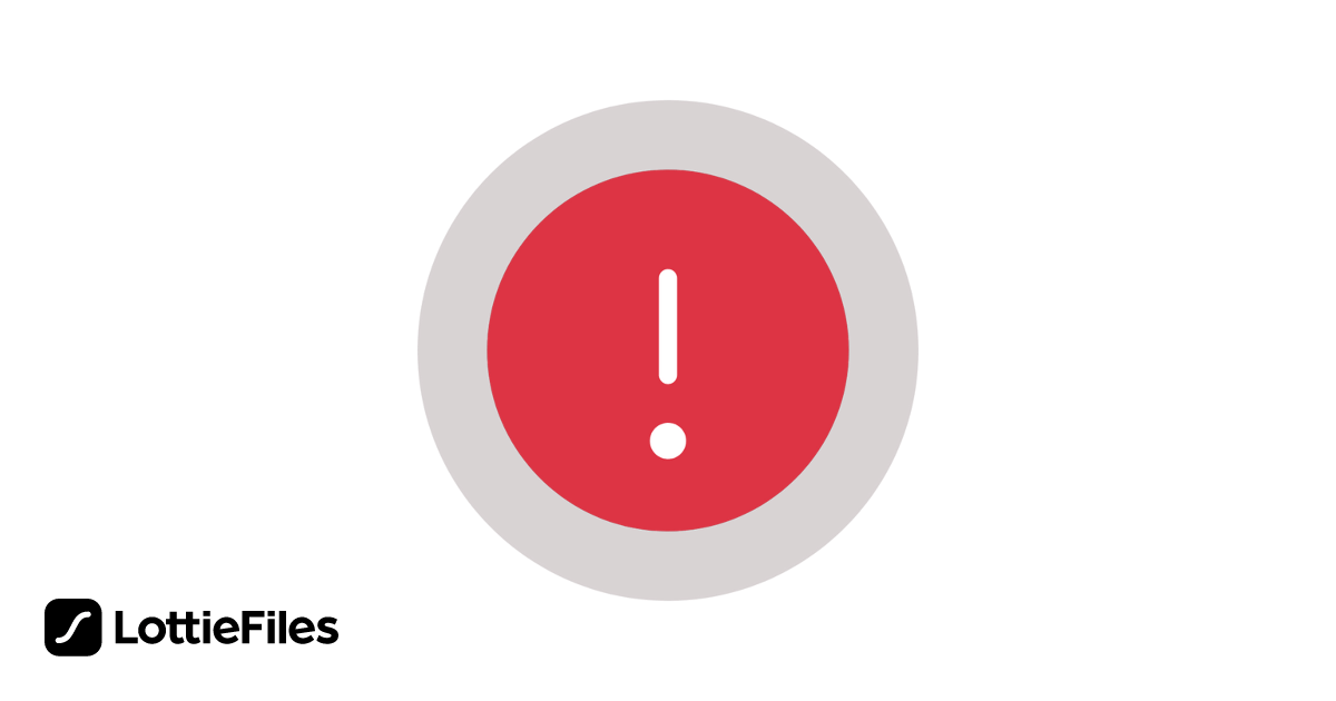 Free Warning red pulse Animation by Luan Santos | LottieFiles