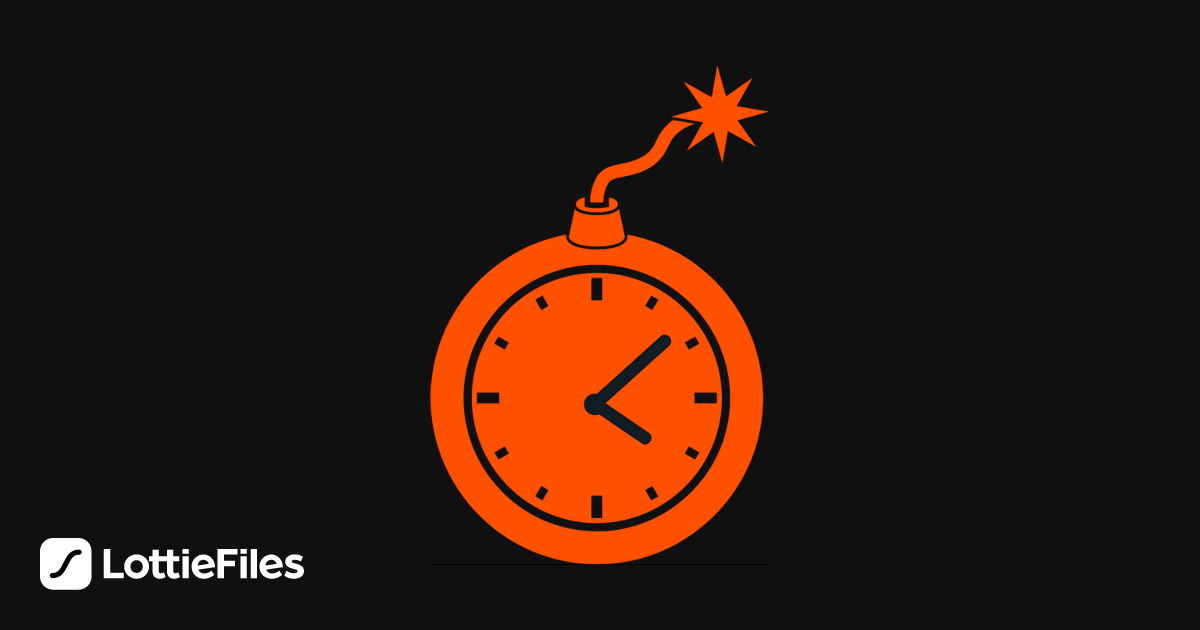 Free Timebomb Clock Ticking Animation by Anna Paretas | LottieFiles