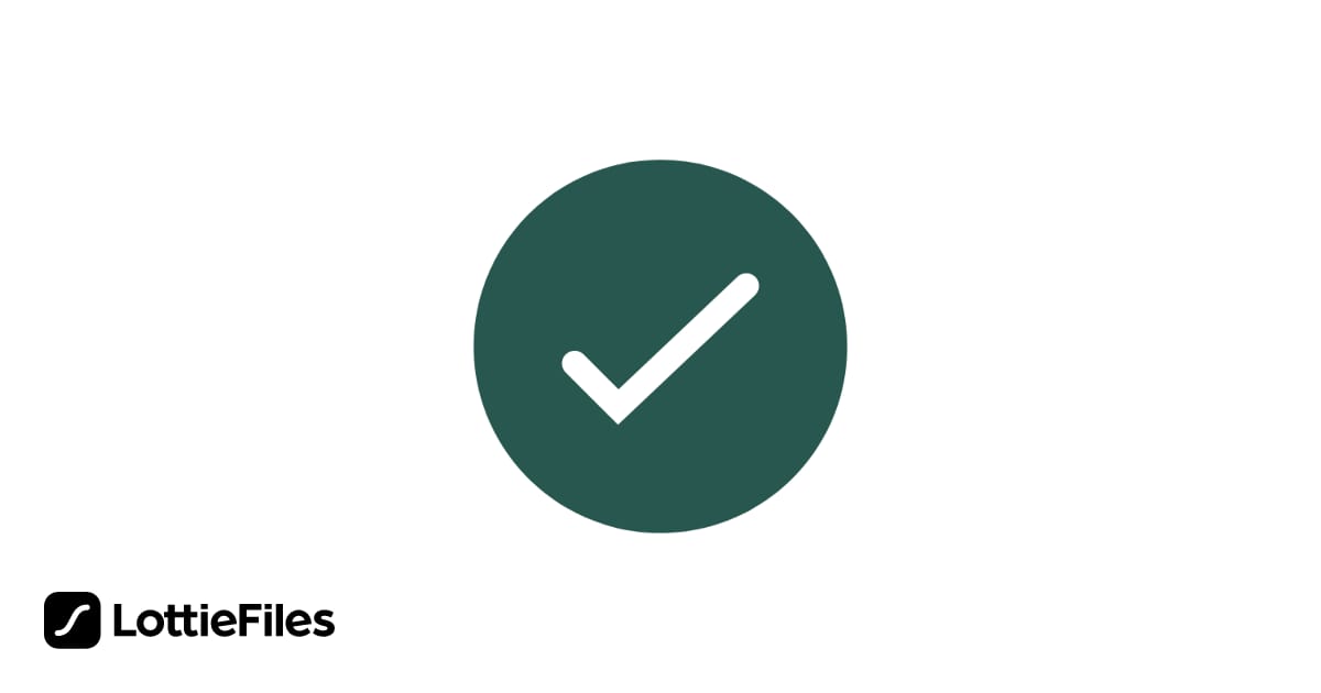 Free Check mark confirm circle with ripple bounce Animation by David O ...