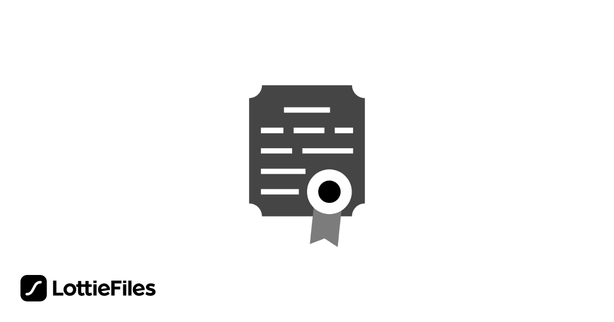 Free Certificate Animation by Marek Loos | LottieFiles