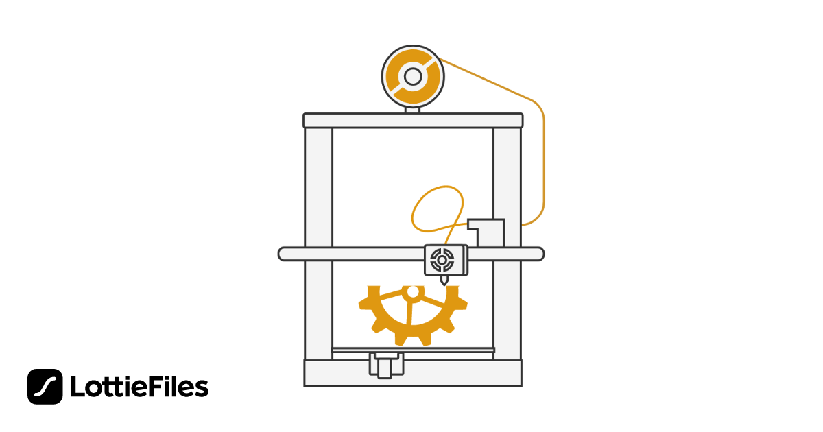 Free 3D printer Animation by Ariel Hajbos | LottieFiles