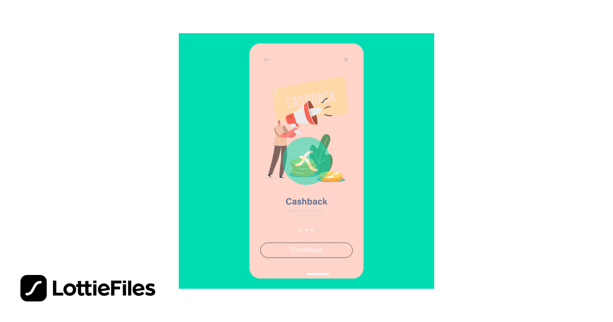 Free Cashback reward Lottie JSON animation Animation by TinyAnimation ...