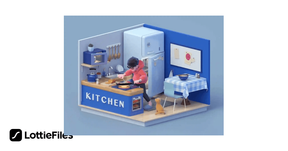Free 3D Home Cooking Animation by Irfan Munawar | LottieFiles