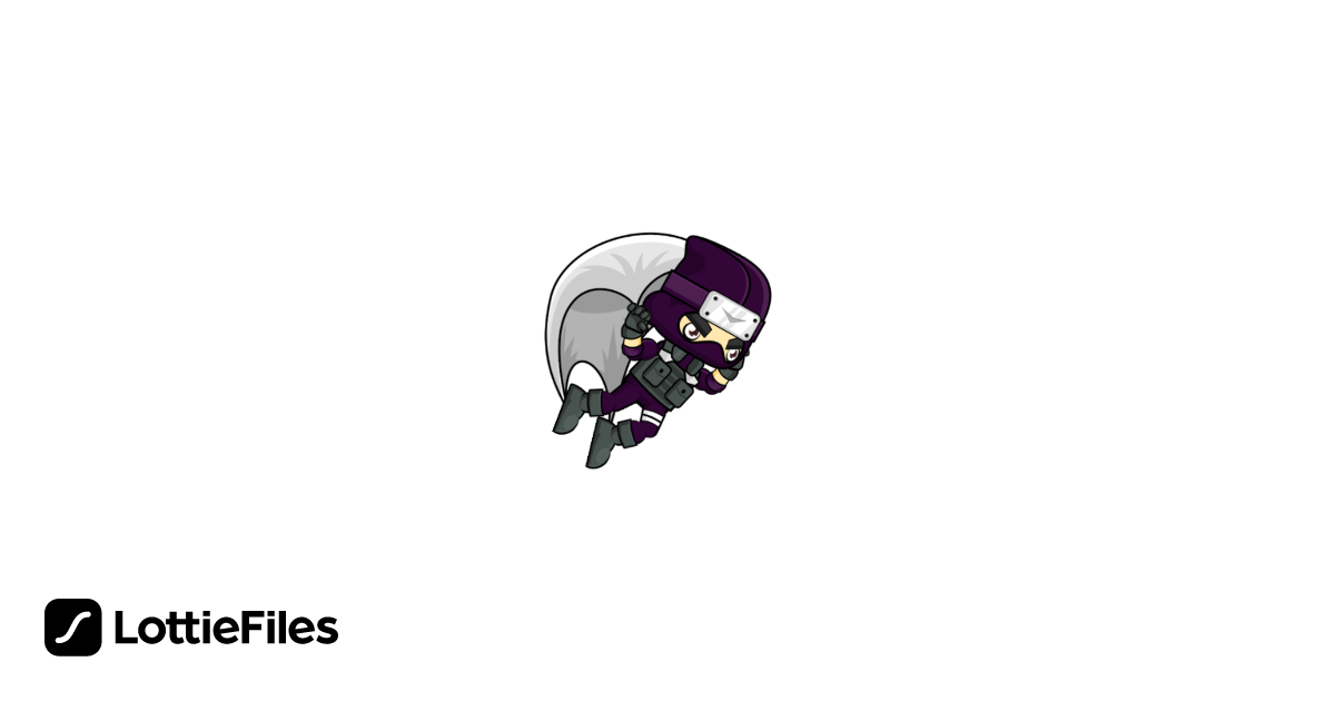 Ninja Character Glide Animation by Tam Doan - LottieFiles