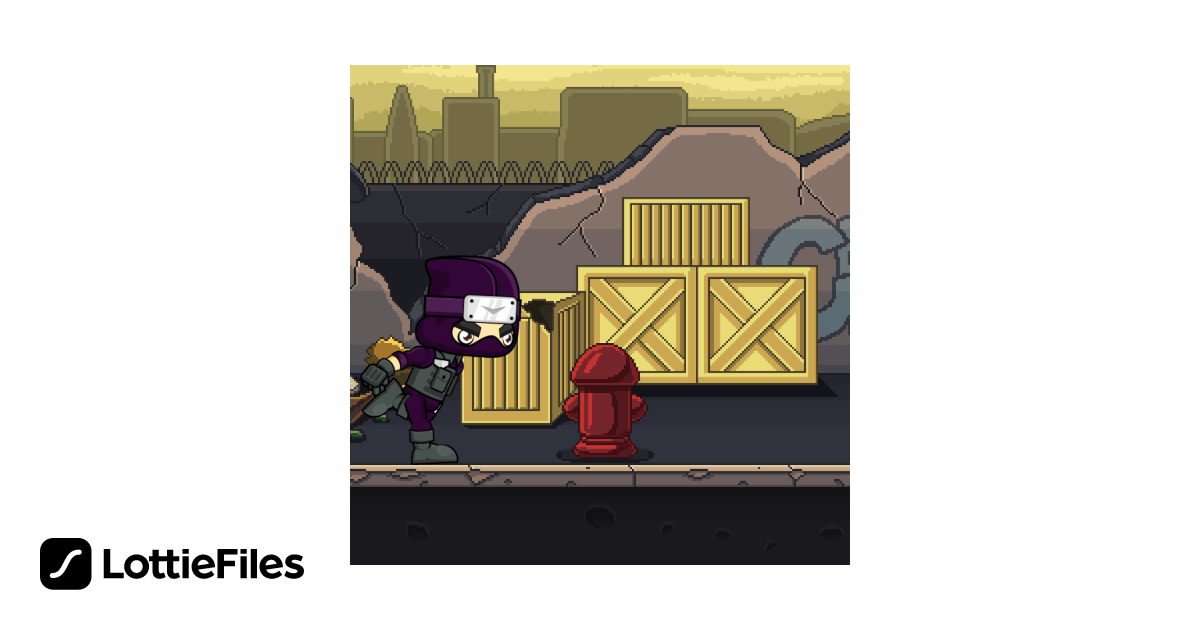 Free Ninja Character Jumping Animation Animation by Tam Doan | LottieFiles