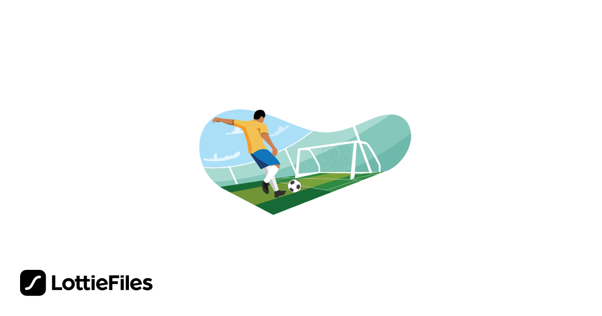 Free Soccer player kick the ball on goal post Animation by Abdul Latif ...