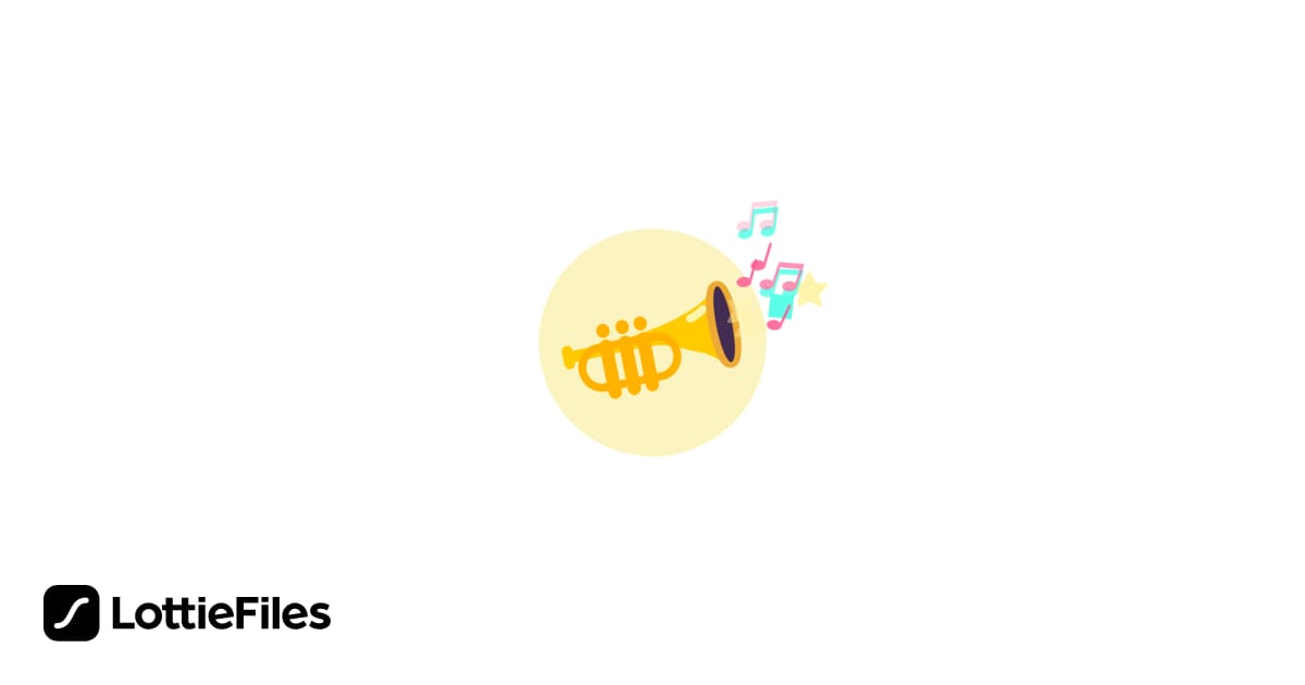 Free Trumpet music Animation by Issey | LottieFiles
