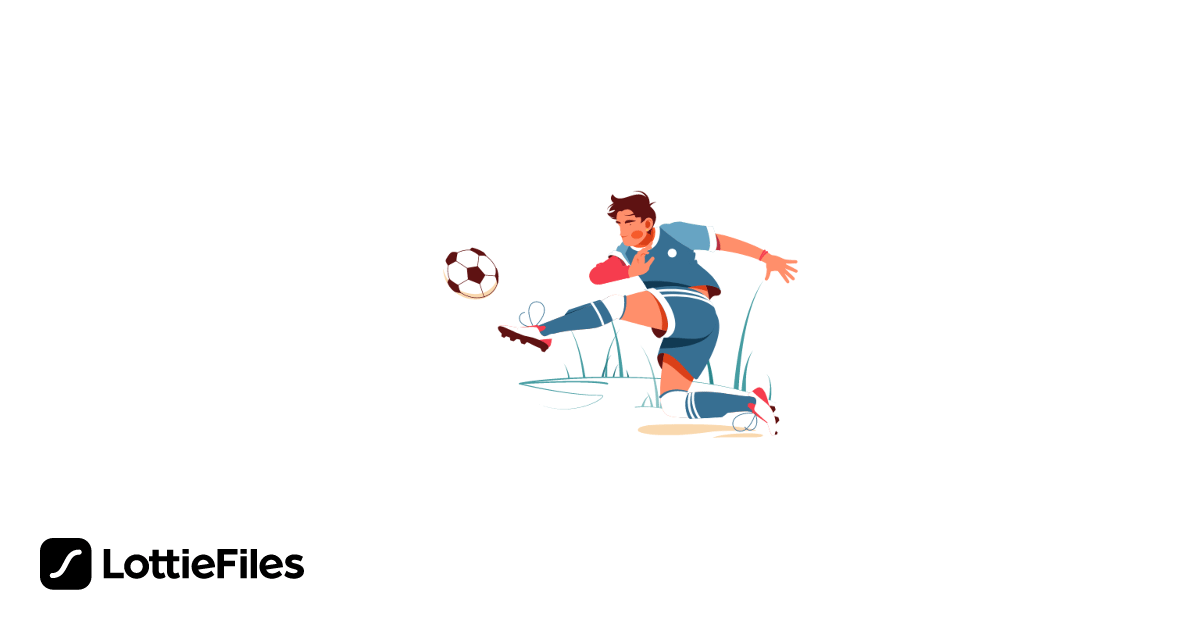 Free Soccer player kick on the ball Animation by Abdul Latif | LottieFiles
