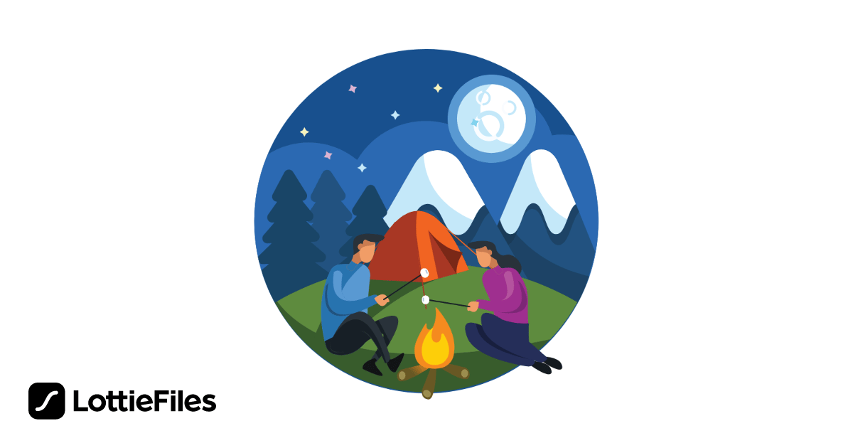 Free Couple camping in nature Animation by Bojan Mitevski | LottieFiles