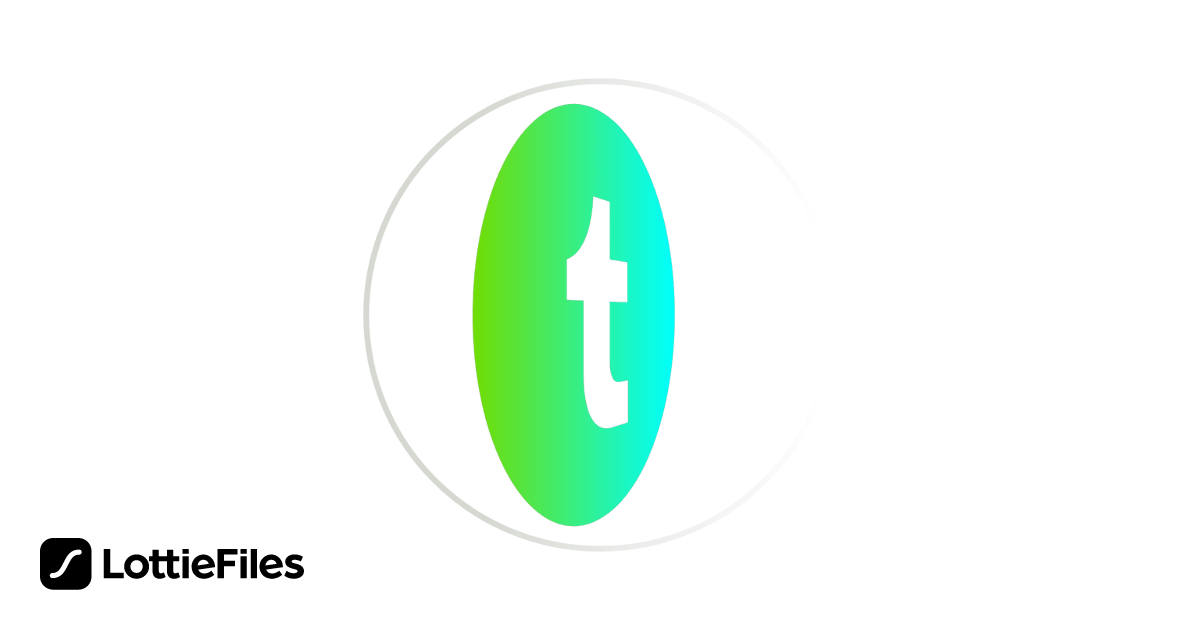 Free Tumblr gradient color 3D icon rotation Lottie JSON animation ...