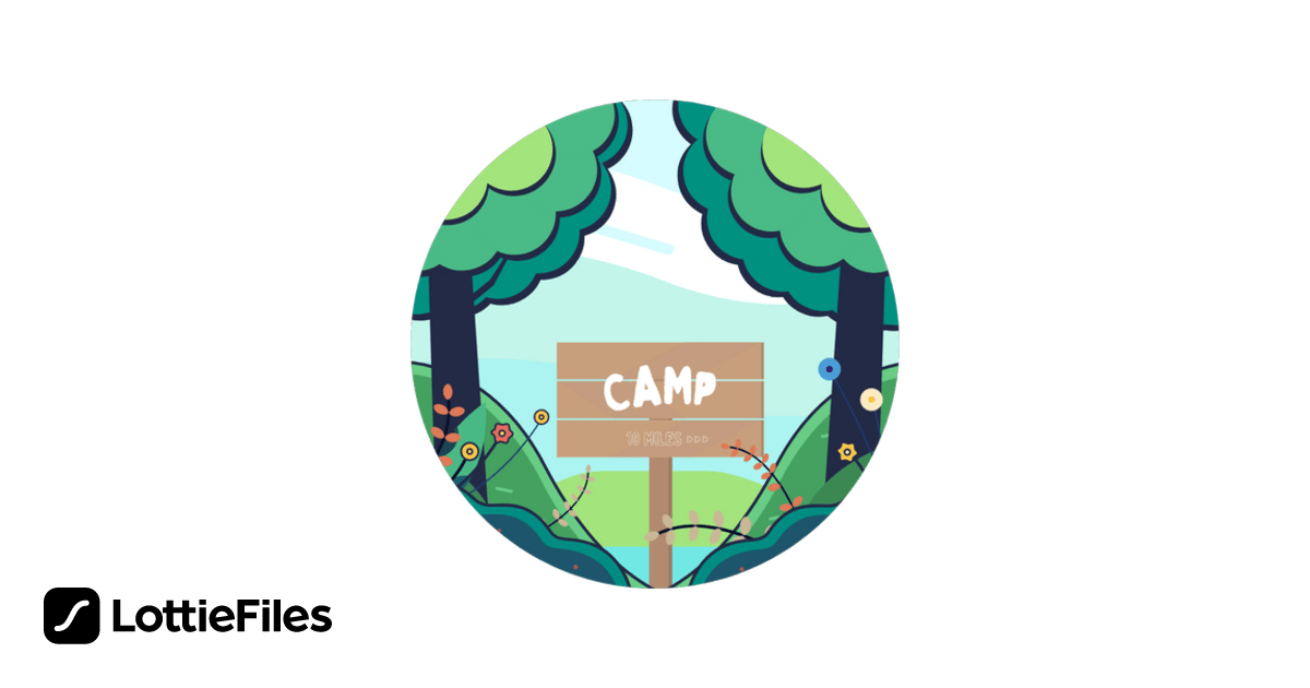 Animação Camp Waterfalls_Welcome Sign gratuita por Bradley Conners ...