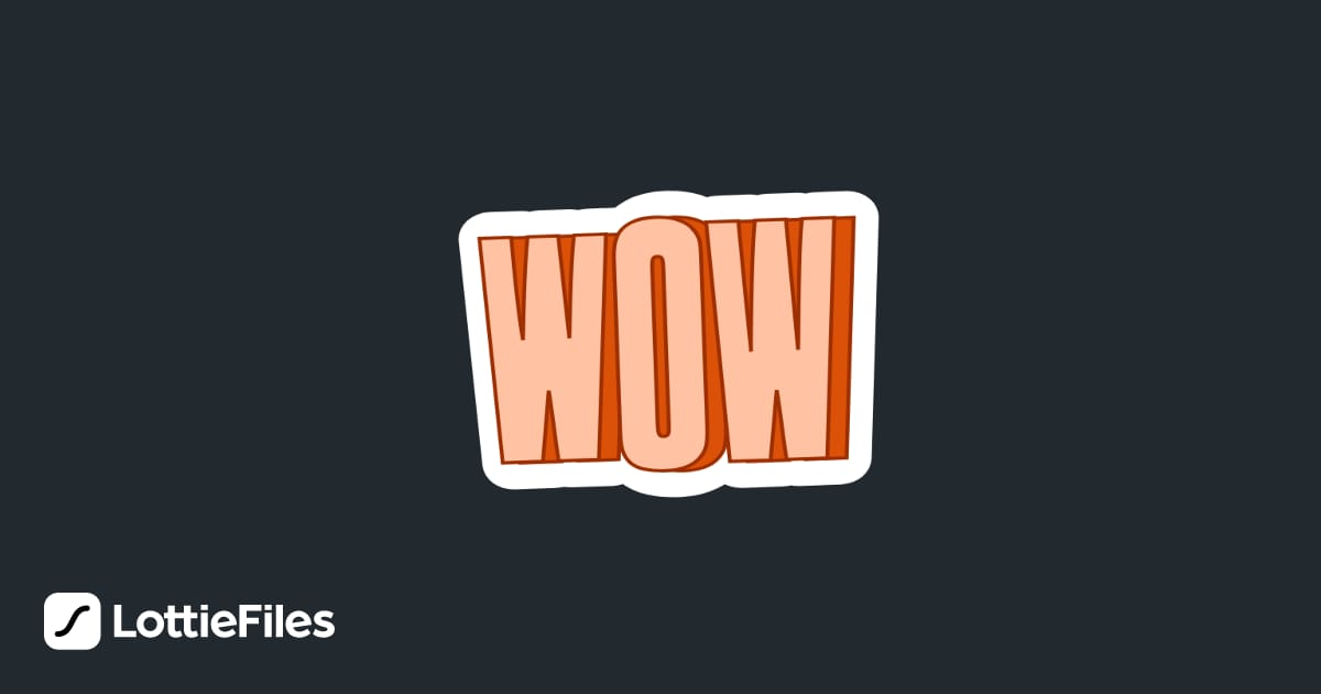 Free WOW sticker animation Animation by Sachin | LottieFiles