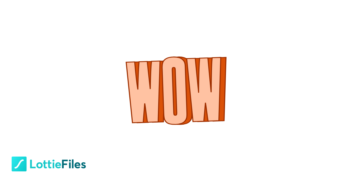 WOW sticker animation by Sachin - LottieFiles