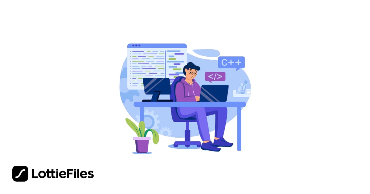 Free coding Animation by Aniee | LottieFiles