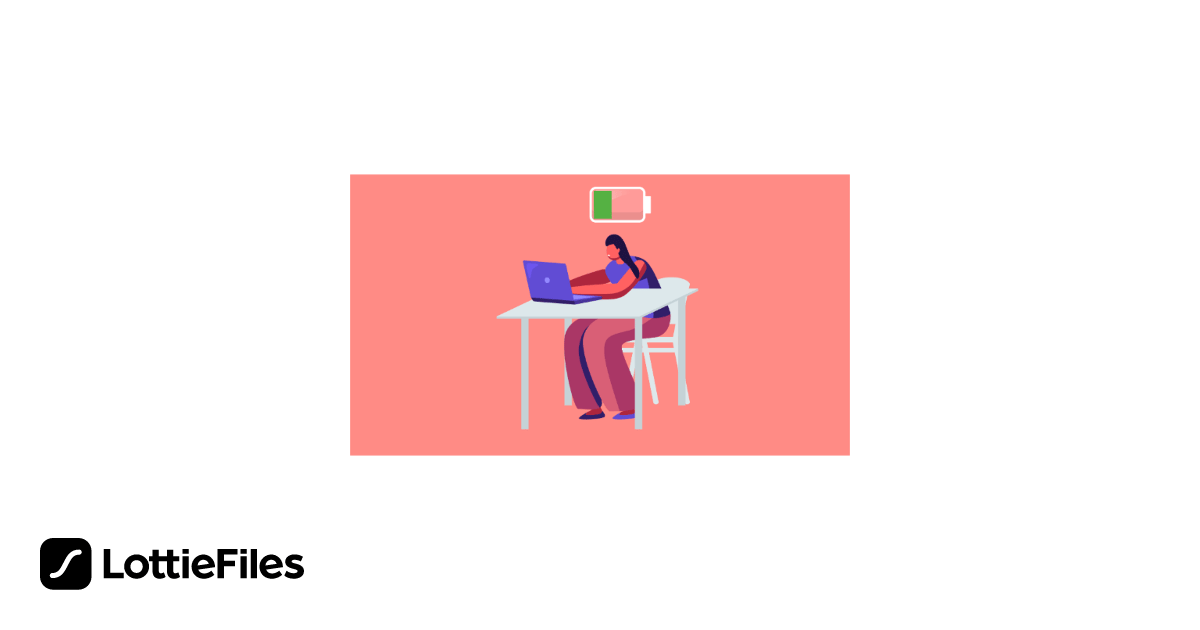 Free Tired working woman Animation by bhumi parekh | LottieFiles