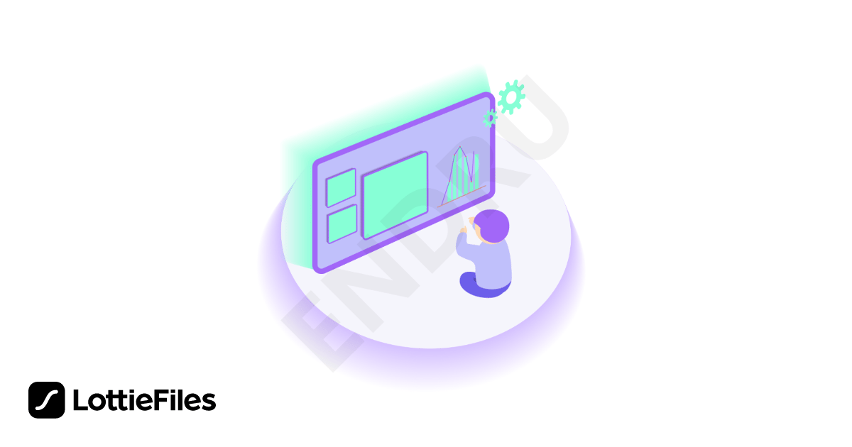 Free Flat Design Data Analytics Looping Animation Animation by Endru ...