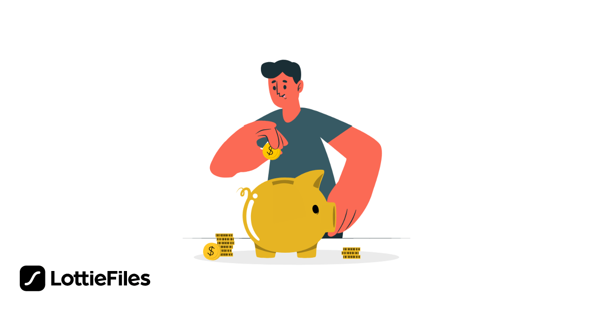 Free Saving Money Animation by WOLF | LottieFiles