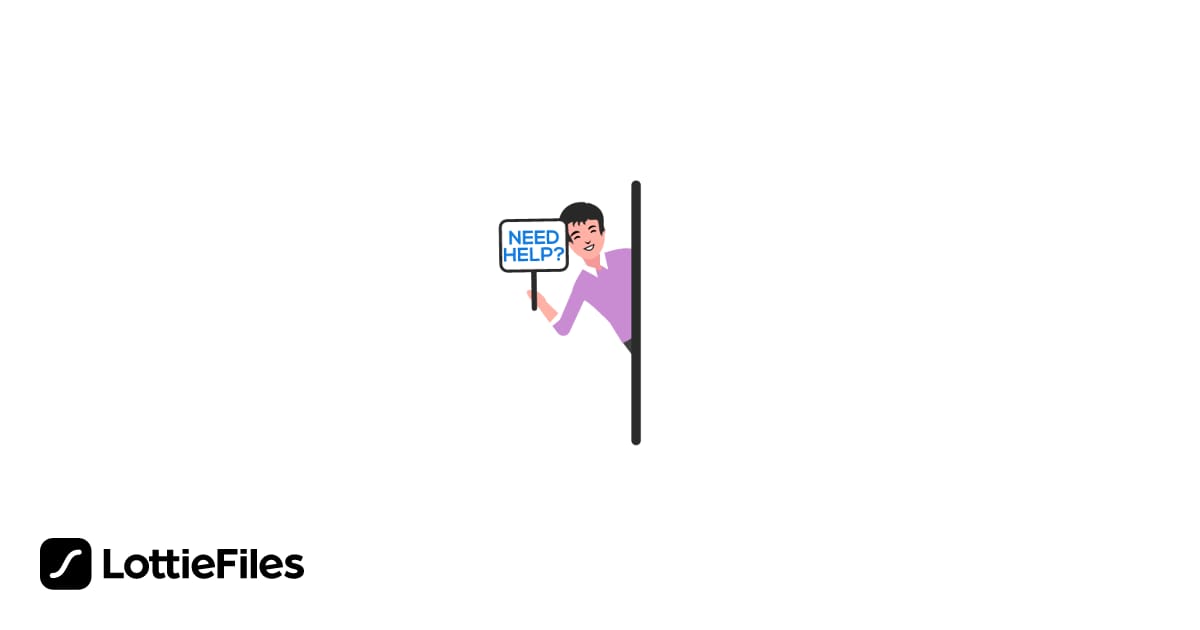 Free Man with need help board Animation by Prabhakar Singh | LottieFiles