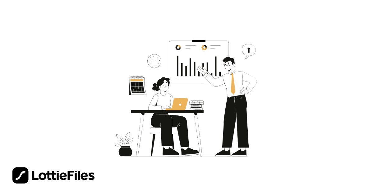 Free Conference // Man and woman working in the office Animation by ...