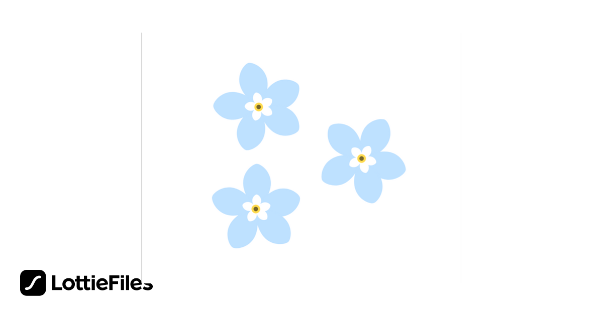 Free Spring blue flower Animation by Design Riiid | LottieFiles