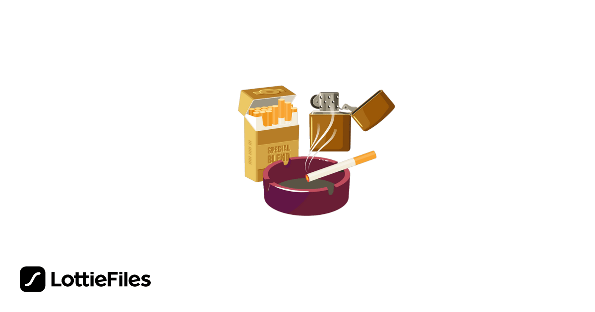 Free Smoking, Cigarette, Cigarette Box, Lighter Animation Animation by ...