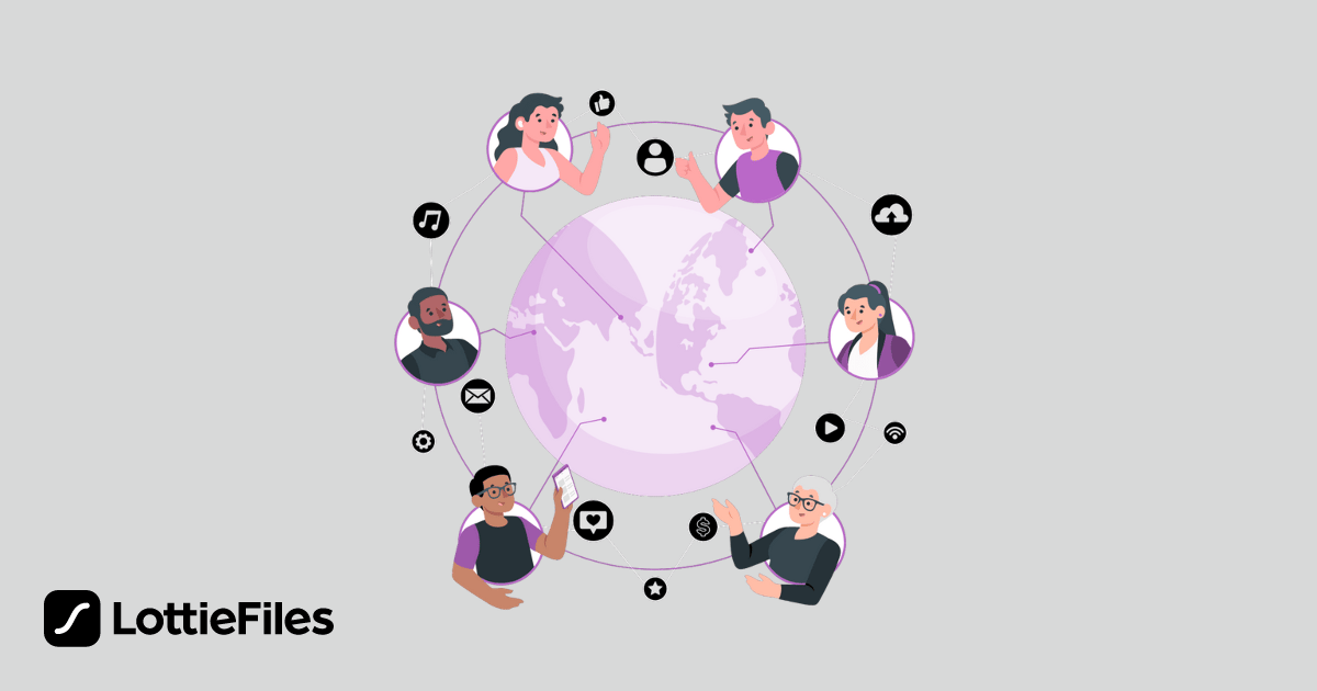 Free Connected world Animation by Priyanshu Rijhwani | LottieFiles