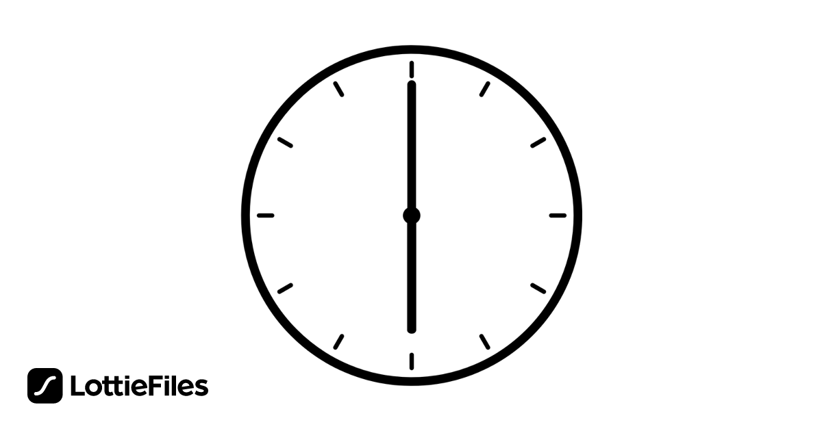 Free 12-hr Clock Animation by Kyle Wilcox | LottieFiles