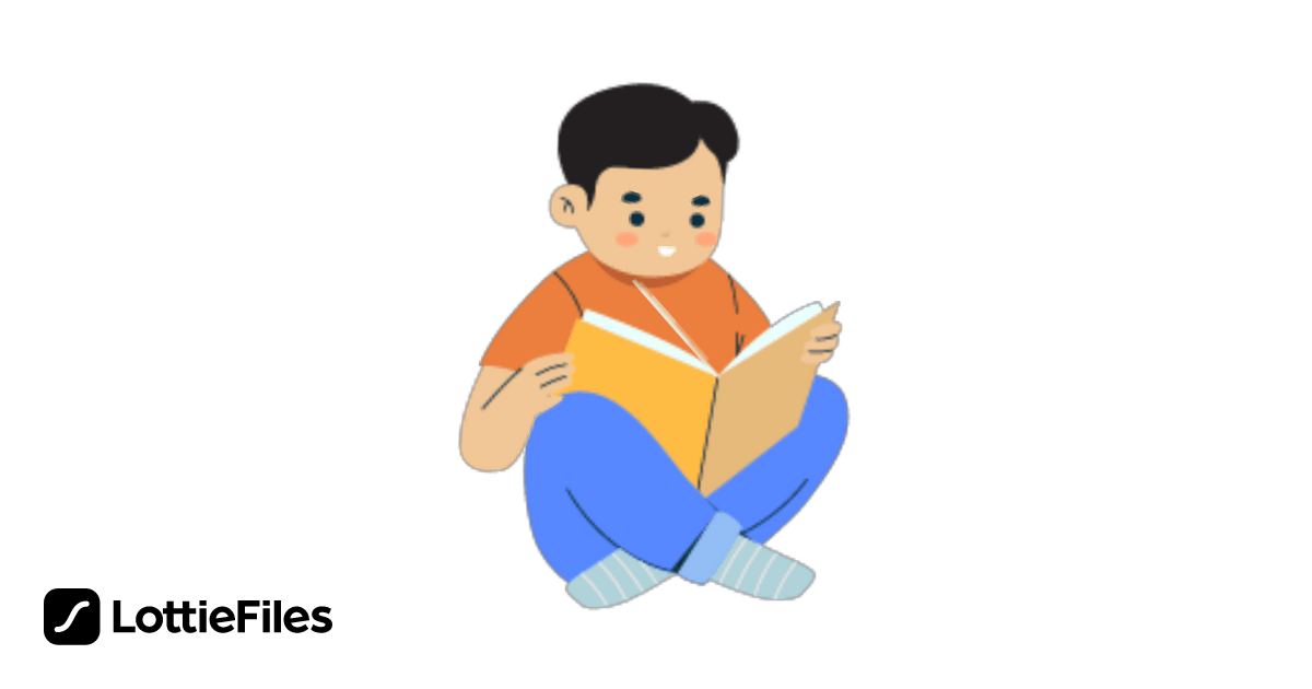 Free Reading book Animation by Happy Cheese | LottieFiles