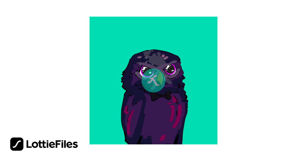 Free Winky owl Sticker Lottie JSON animaton Animation by Tinymotion ...