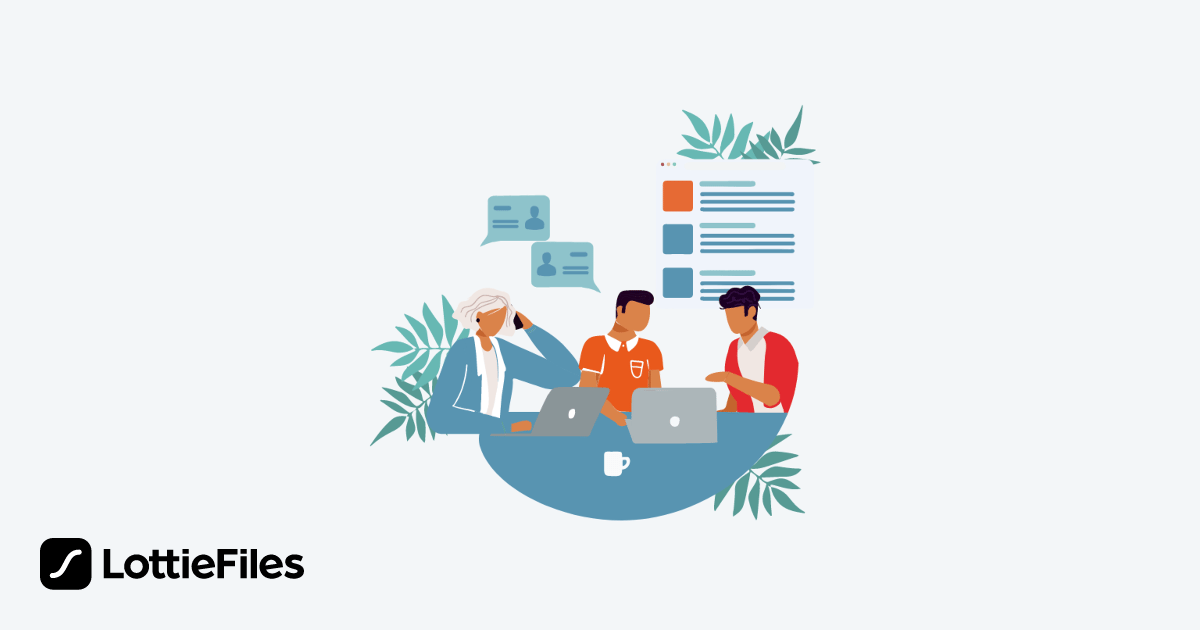 Free Team working on computer Animation by Timothée Rabot | LottieFiles