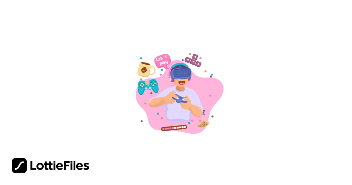 Free Gamer ps player Animation by Maksym Novosad | LottieFiles