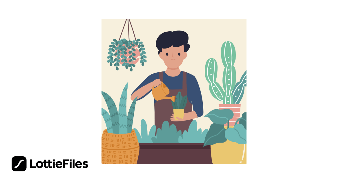 Free Watering and growing plants Animation by My SOS Family | LottieFiles